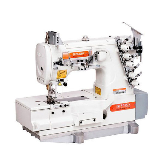 Feiyue. Máquina de costura collarete de 3 agujas cama plana Feiyue